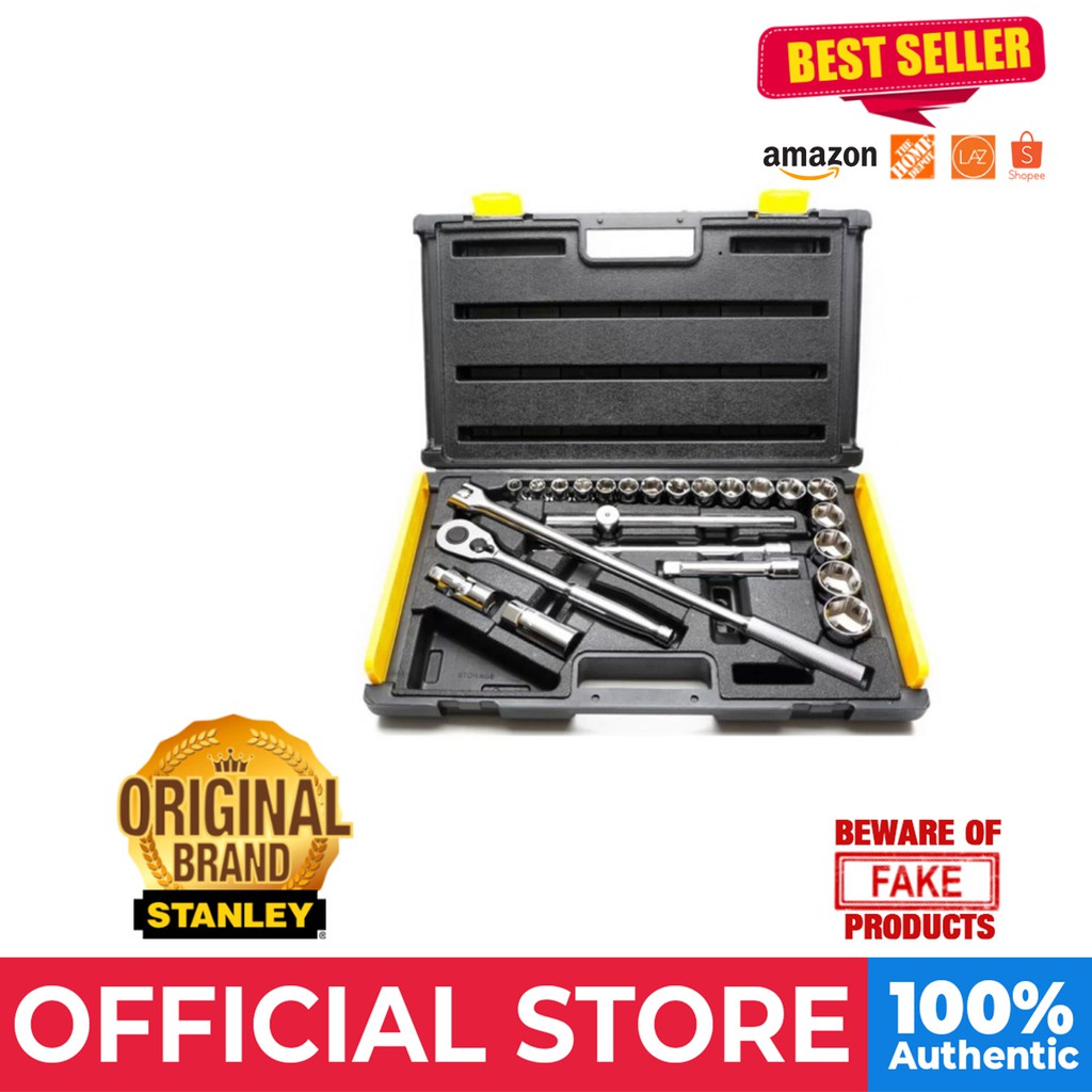Stanley 1/2" Drive 25-Piece Socket Wrench Set (86-589-1) | Shopee ...