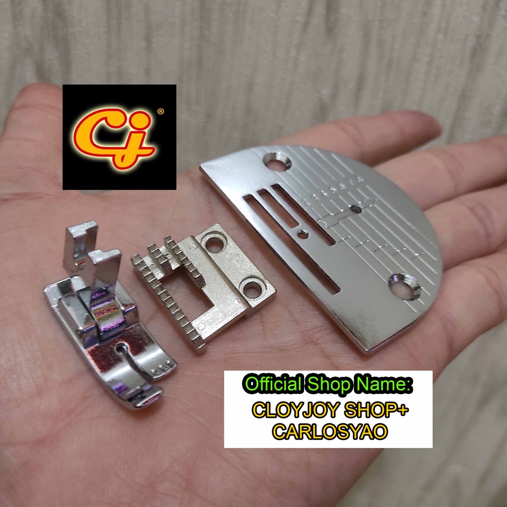 3 lines attachment set feed dog throat plate presser foot for singer ...