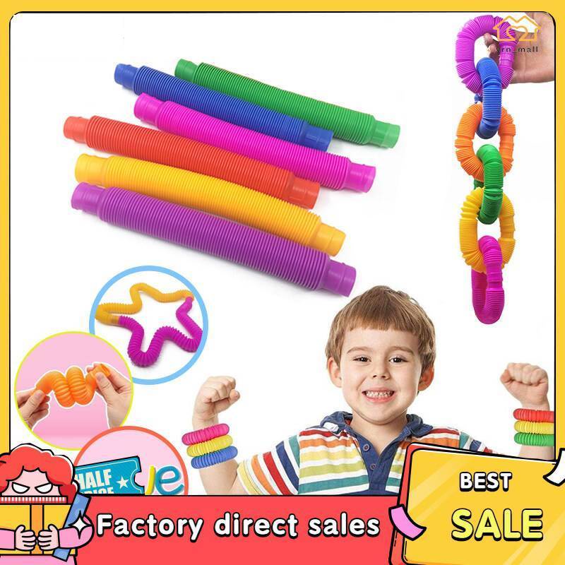 DIY Pop Tube Telescopic Bellows Sensory Fidget Toy Children ...