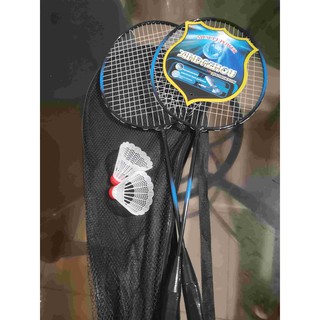 Double badminton rocket with Shuttlecock full set | Shopee Philippines