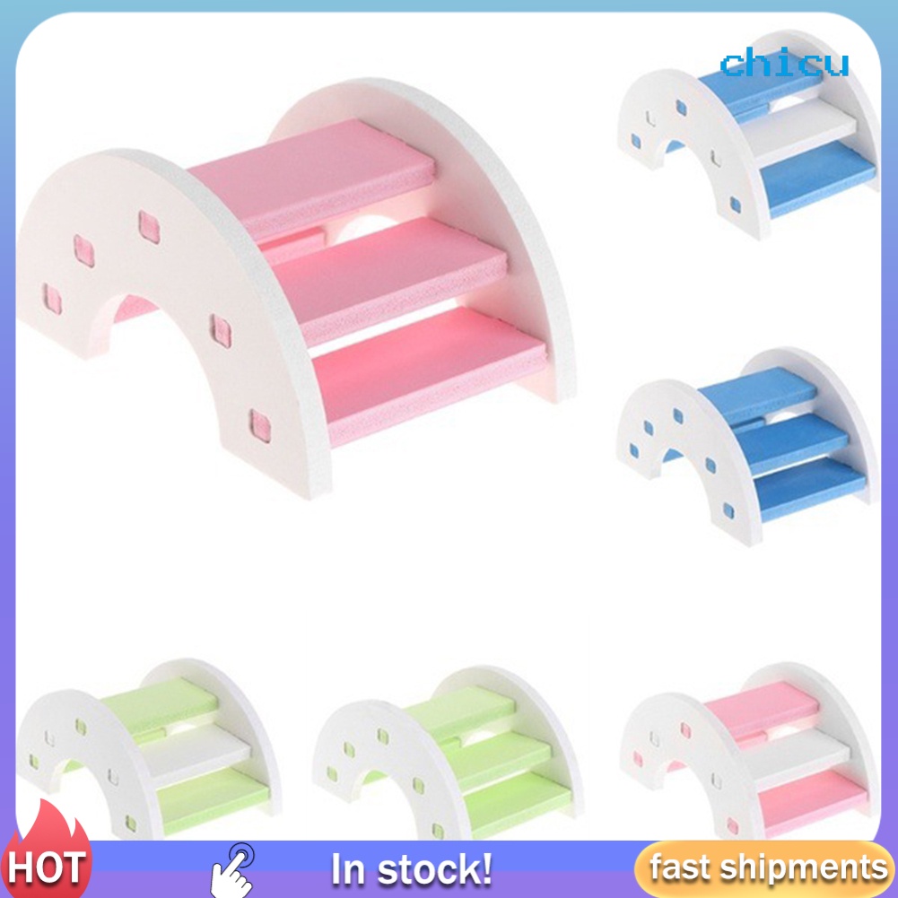CC_ Hamster Hedgehog Rainbow Arch Bridge Small Animal Play Ladder Climb ...