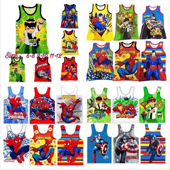SANDO FOR KIDS Cotton clothes Cartoon print Sando Character Kids Sando ...