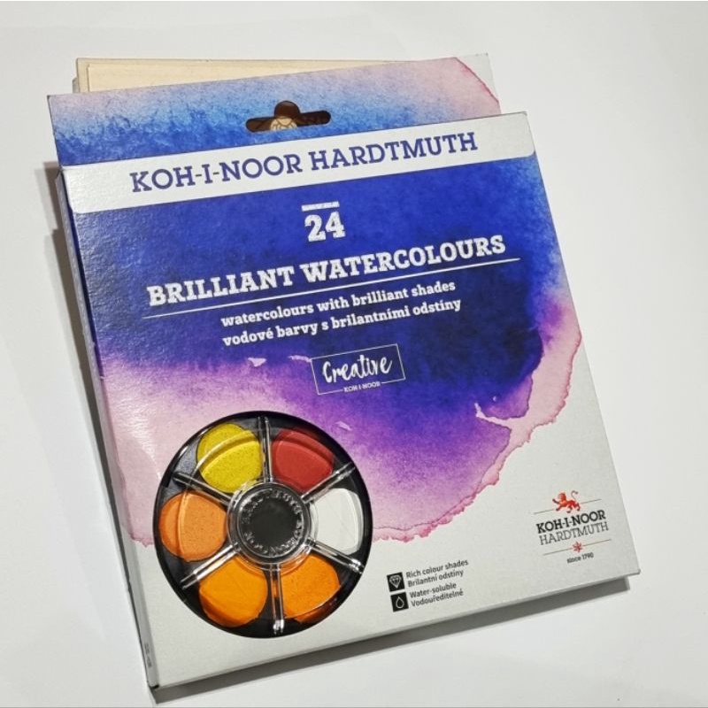 Koh-I-Noor Hardtmuth Brilliant 24's Watercolors (dye based) | Shopee ...