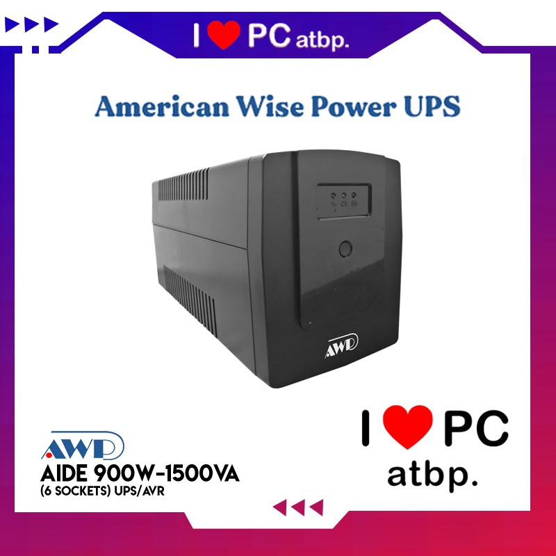 AWP Aide 900W-1500VA UPS/AVR (6 Sockets) | Shopee Philippines