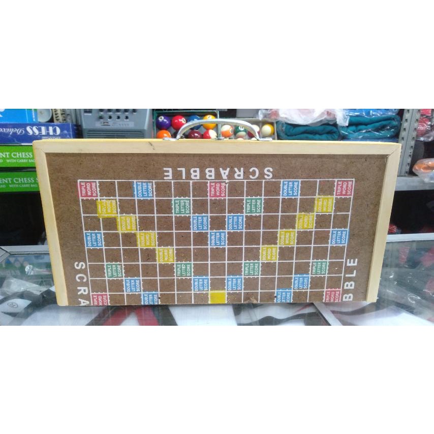 Scrabble Wood Scrabble Board Game for Friends/Family Creativity ...
