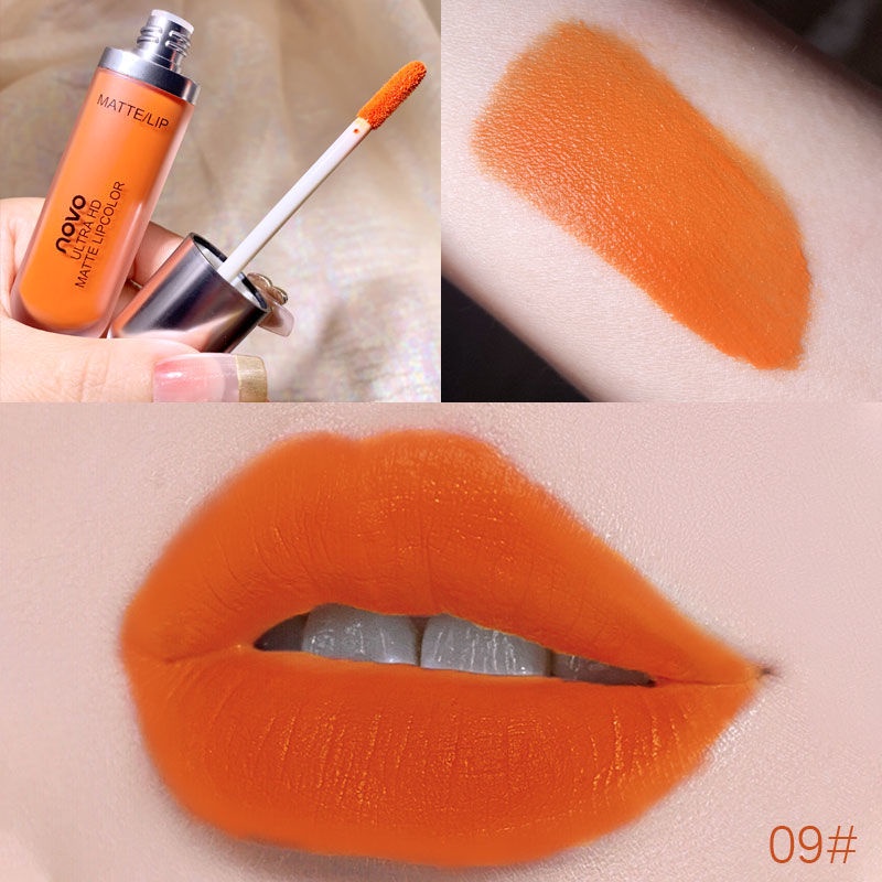 Sexy Orange Red Velvet Matte Liquid Lipsticks Waterproof Long Lasting