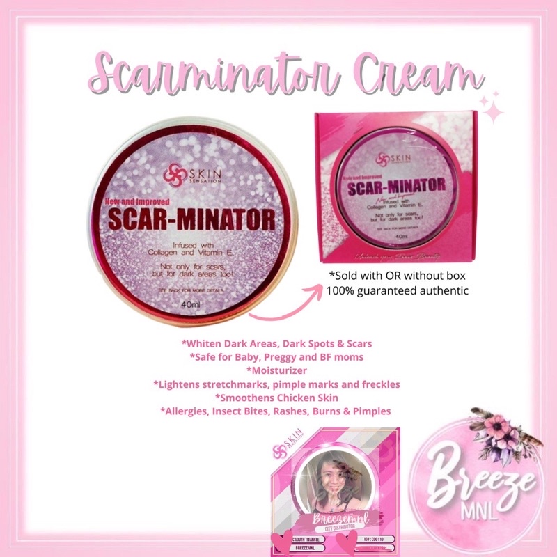 Authentic Skin Sensation Scarminator CREAM 40g BEST Scar Remover Cream ...