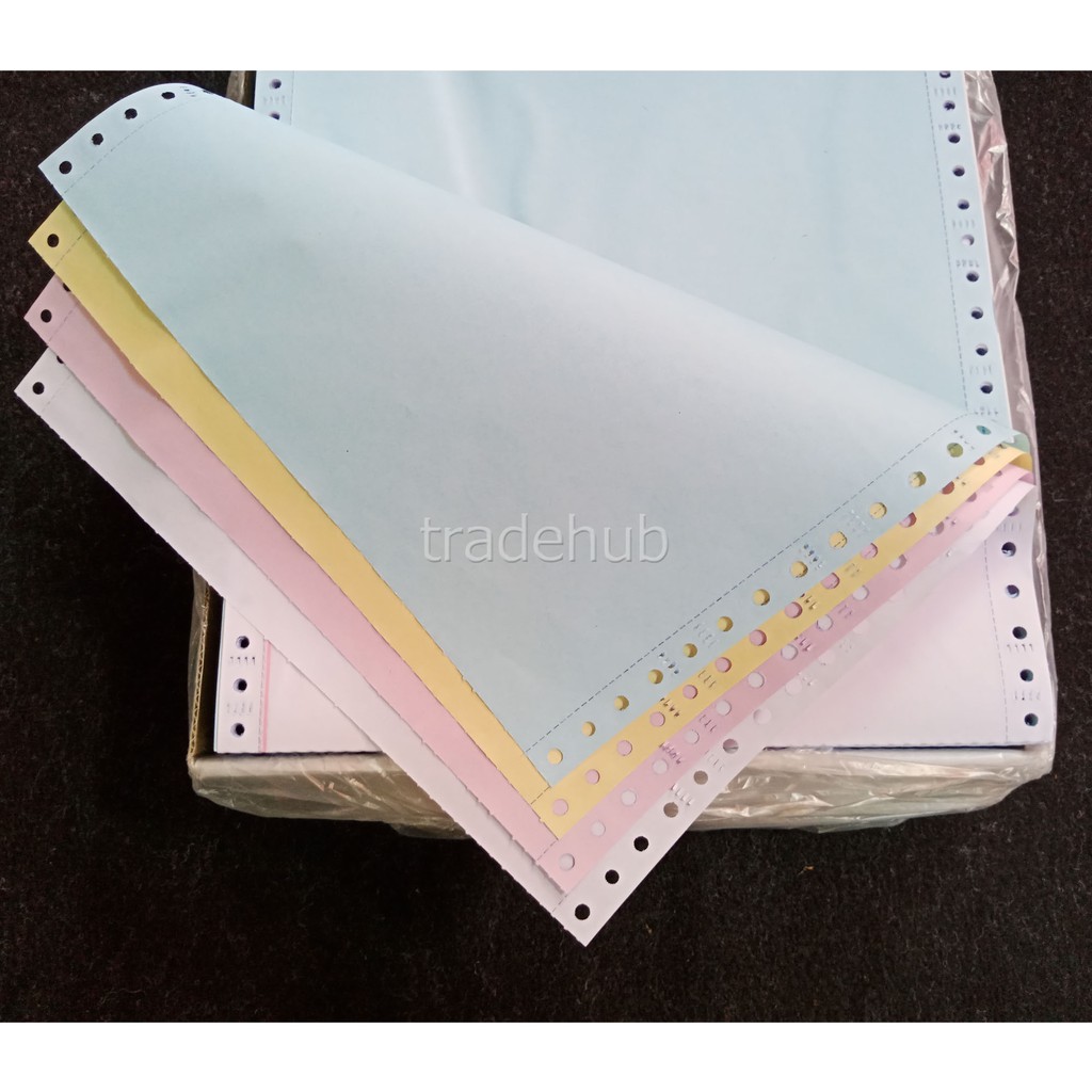 Carbonless Continuous Form Paper Colored For Dot Matrix Shopee 