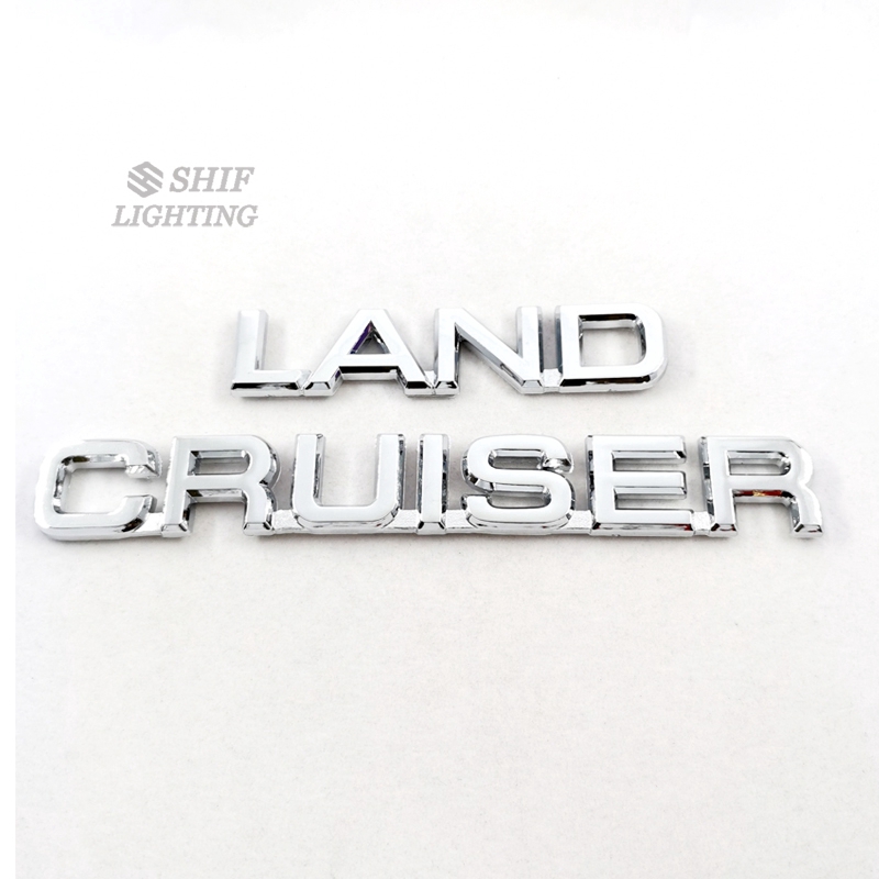 1 X ABS Chrome LAND CRUISER Logo Auto Trunk Lid Emblem Badge Sticker ...