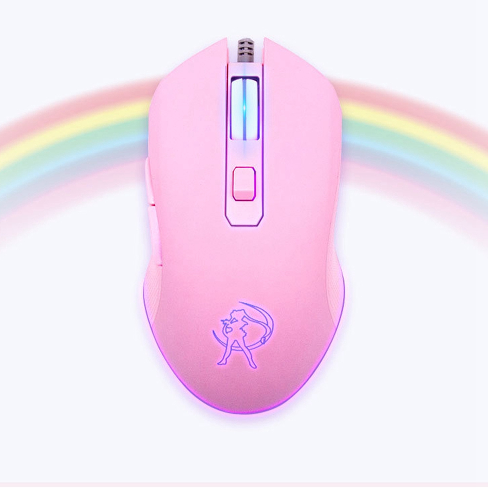 USB Gaming Pink High Mouse Wired Grasping Mouse Comfortable | Shopee ...