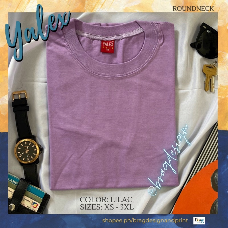 YALEX Lilac | Very Peri | ROUNDNECK | Red Label | Plain Shirt | Shopee ...