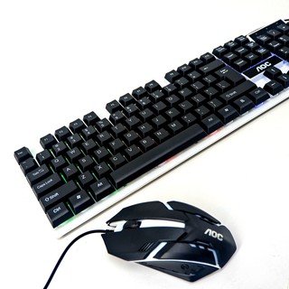 AOC KM100 Luminous Wired Keyboard and Mouse Set | Shopee Philippines