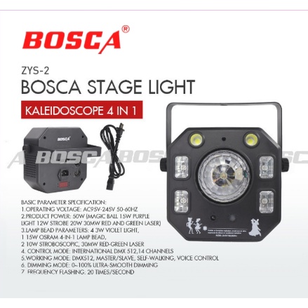 BOSCA Stage Light Kaleidoscope 4in1 Laser Lamp Stage equipment DJ Bar ...