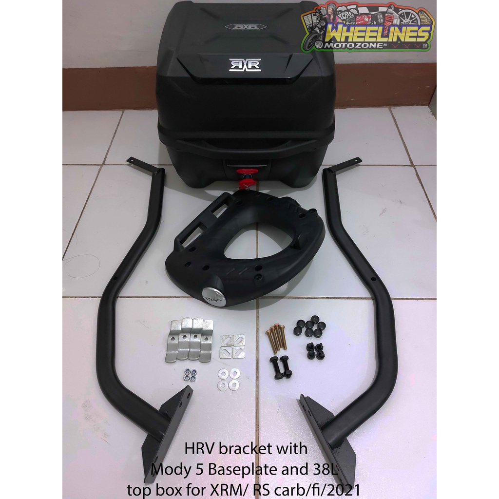 Top Box 38 Liters with HRV Bracket Stainless/Metal for XRM 125 Carb/Fi ...