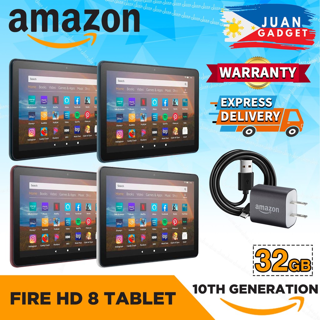 Amazon Fire HD 8 Tablet with Alexa, 8" HD Display, 32GB Black 10th ...