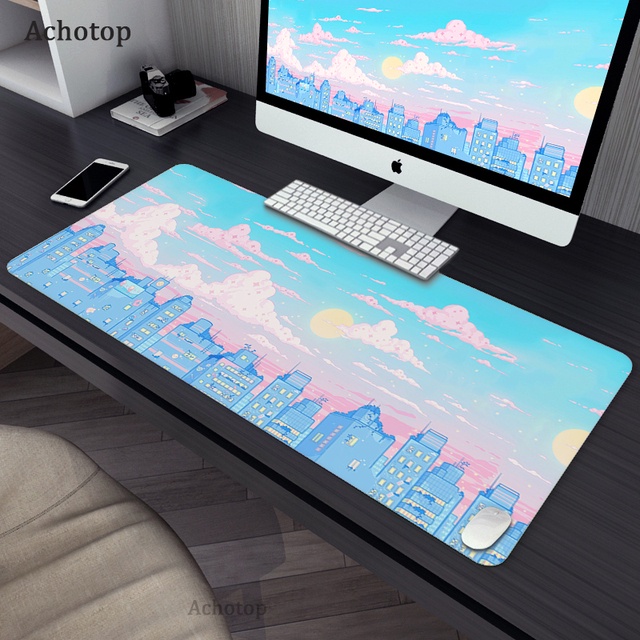 Mouse Pad Anime Moon Landscape Large Rubber rug Gaming Mousepad Kawaii ...