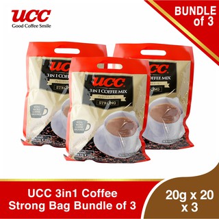 UCC 3-in-1 Coffee Strong Bag 20g x 20 (Bundle of 3) | Shopee Philippines
