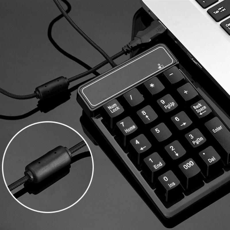 Mini Usb Wired Numeric Keypad Digital Number Pad Numpad Keyboard For