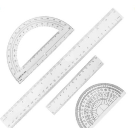 Long ruler & protractor 10pcs set / compass sold by 6pcs | Shopee ...
