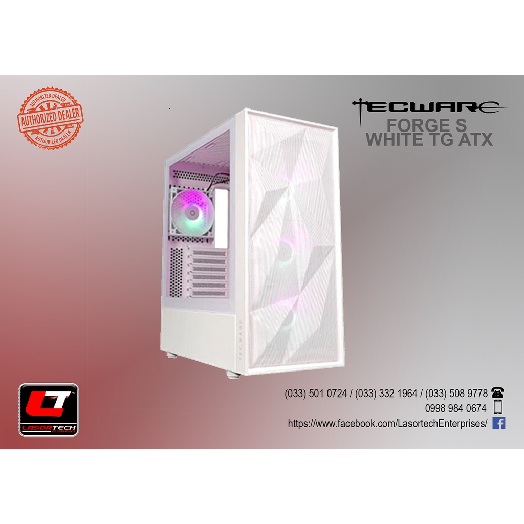 Tecware Forge S TG White ATX Case | Shopee Philippines