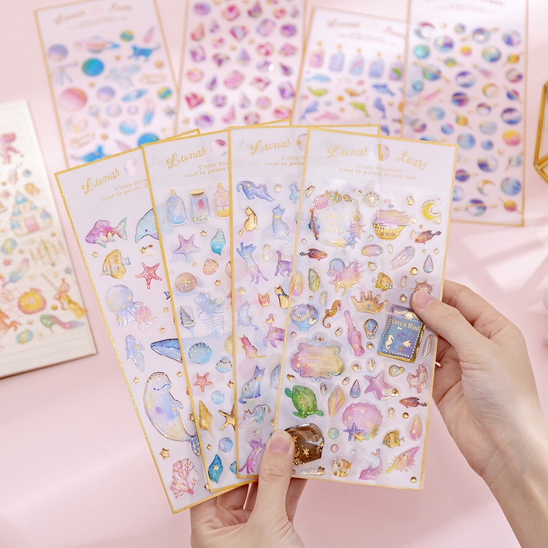 Crystal epoxy transparent sticker for diary decoration | Shopee Philippines