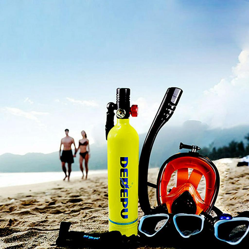 1L Mini Cylinder Full Face Snorkel Mask Device Diving Scuba Tank ...