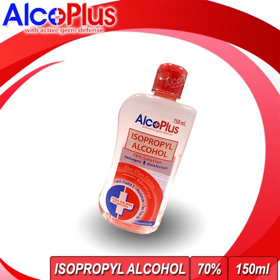 AlcoPlus Red 70% Isopropyl Alcohol (150ml) 1 bottle | Shopee Philippines