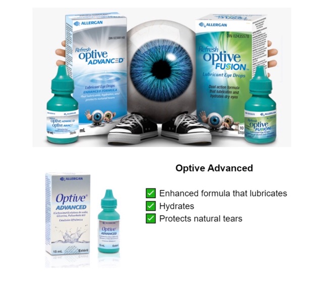 Optive Advanced Triple Action Relief Lubricant Eyedrops 15ml | Shopee ...