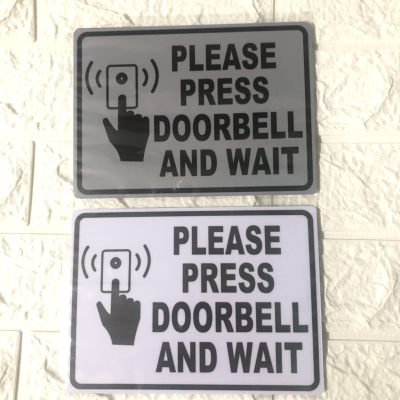 Small please press doorbell and wait signange on hand | Shopee Philippines