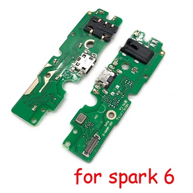 For Tecno Spark 6 KE7 USB Charging Port Dock Connector Flex Cable ...