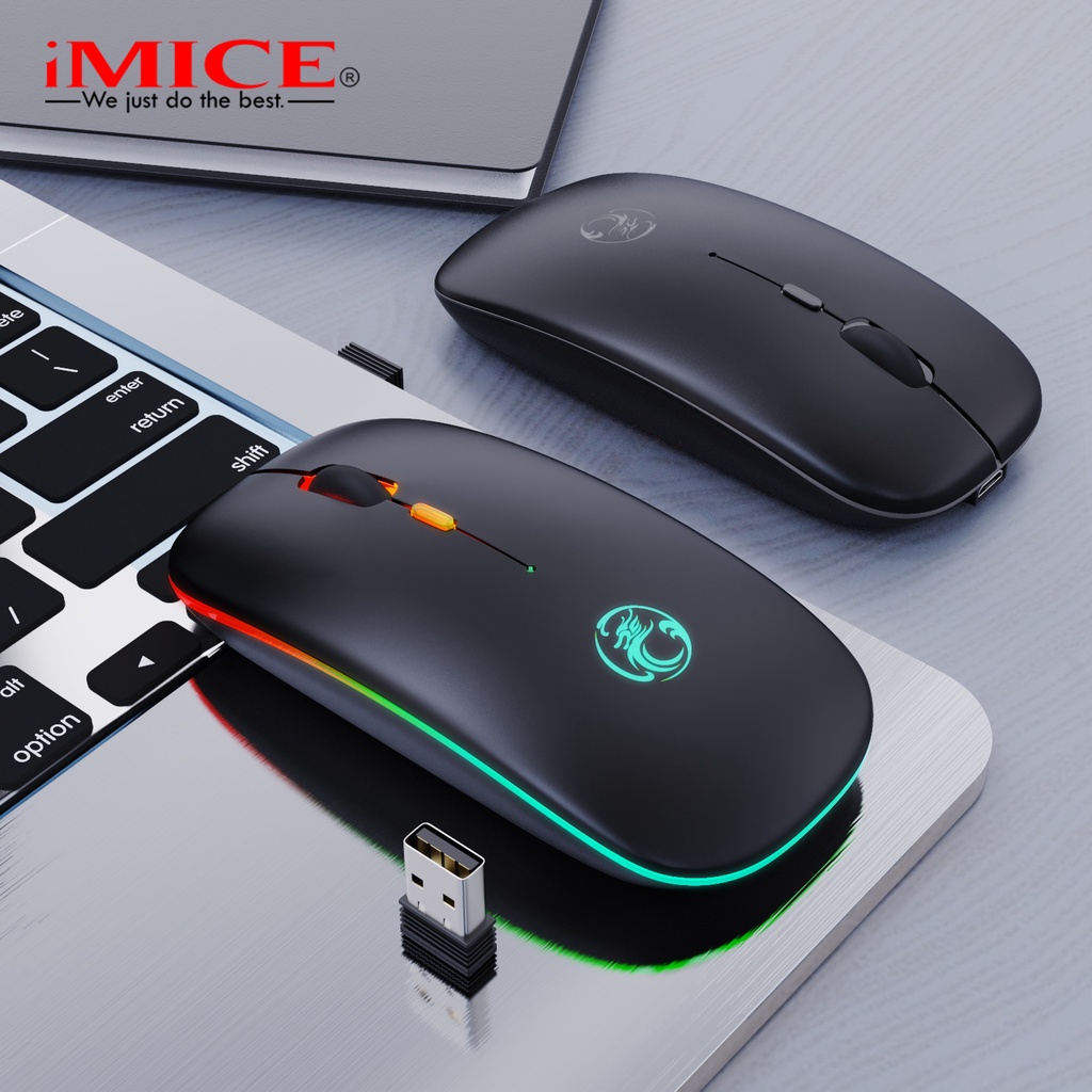 IMICE E-1300 Wireless Dual Mode Mouse Rechargeable Mouse | Shopee ...
