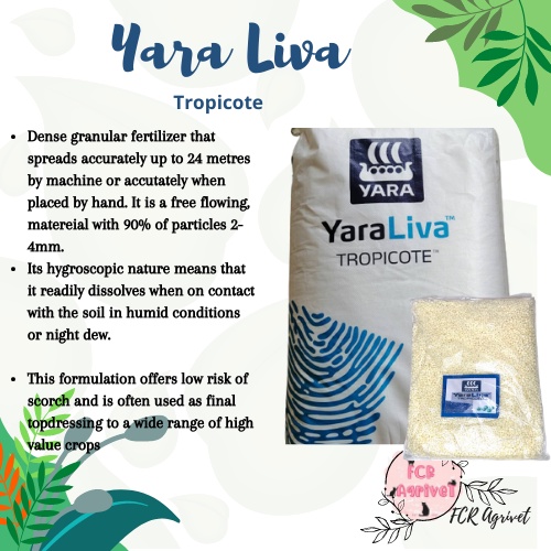 [FCR AGRIVET] 4kgs Yara Liva Tropicote Fertlizer / Pataba para sa ...