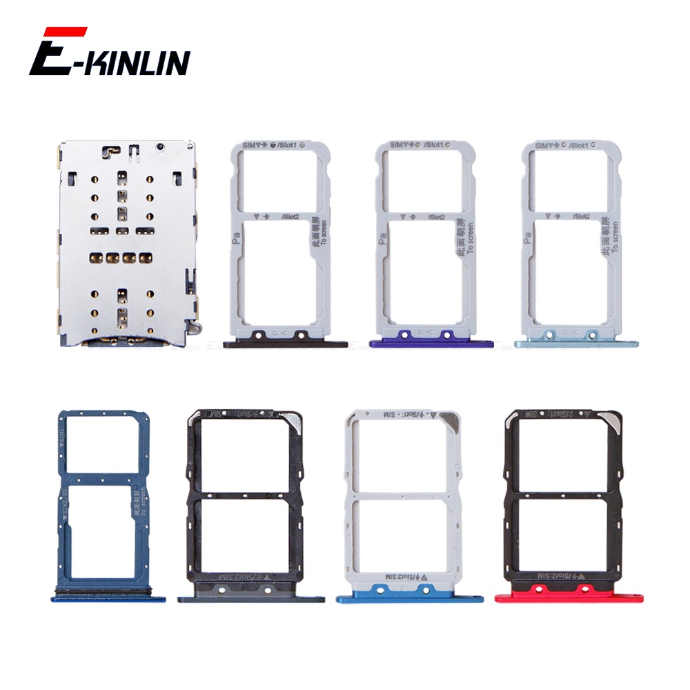 Micro SD / Sim Card Tray Socket Adapter For HuaWei Nova 5i 5 4 3 ...