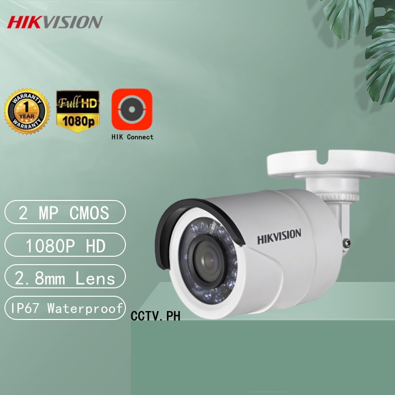 Hikvision 2MP HD Smart IR High quality Bullet 2.8mm Lens CCTV Camera ...