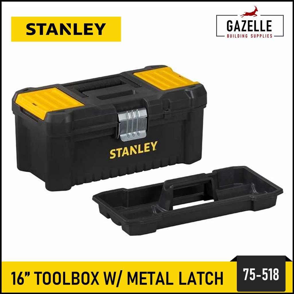 Stanley Tool Box w/ Metal Latch 16" Toolbox Essential PVC Jumbo - 75518 ...