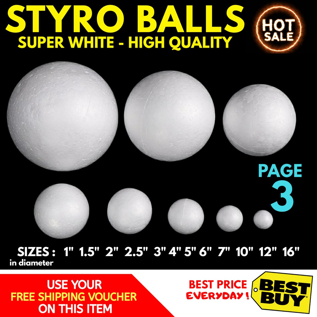 STYRO BALLS [PAGE3] [MANY SIZE] | Shopee Philippines