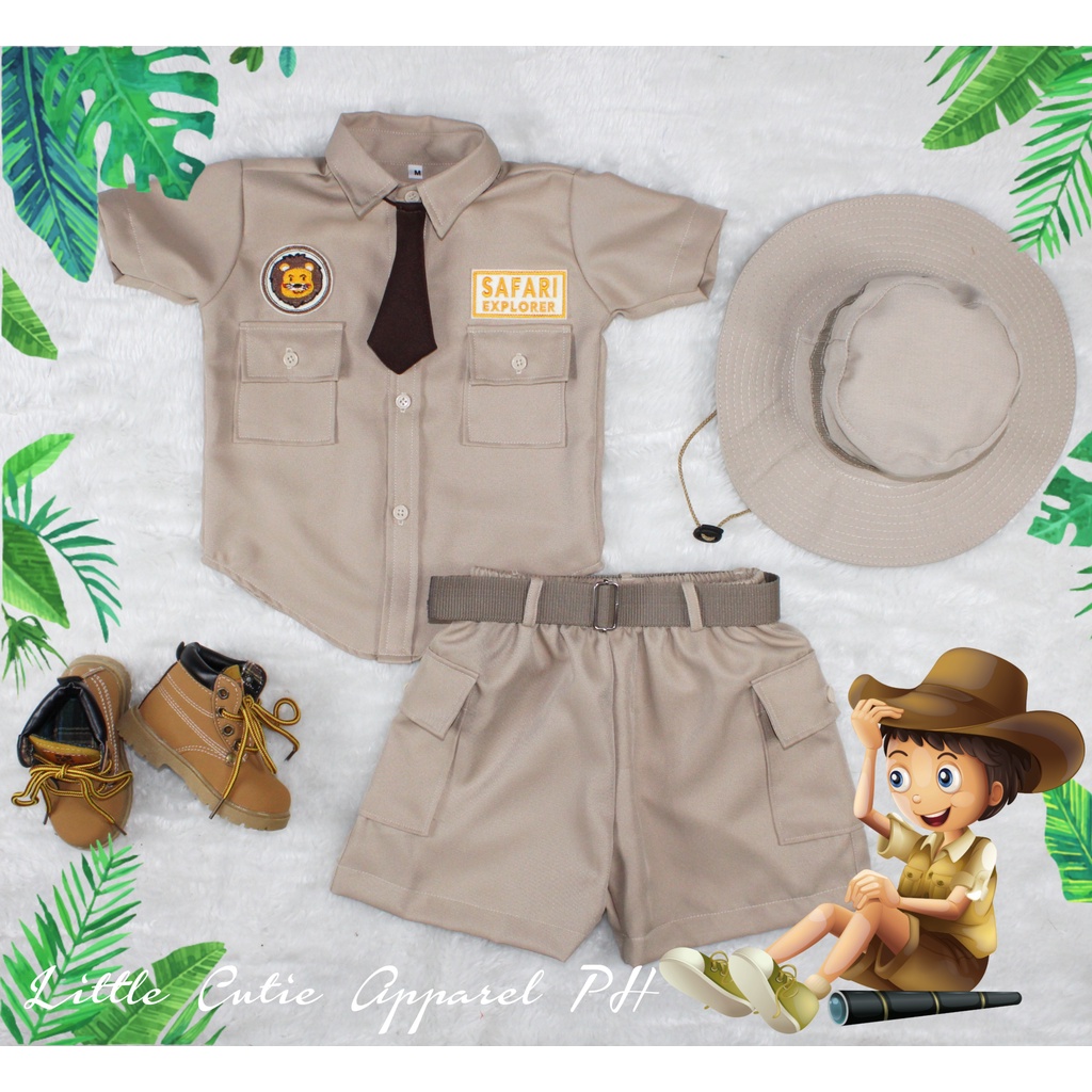 SAFARI EXPLORER OUTFIT (FREE NAME) for Birthday Boy | Shopee Philippines