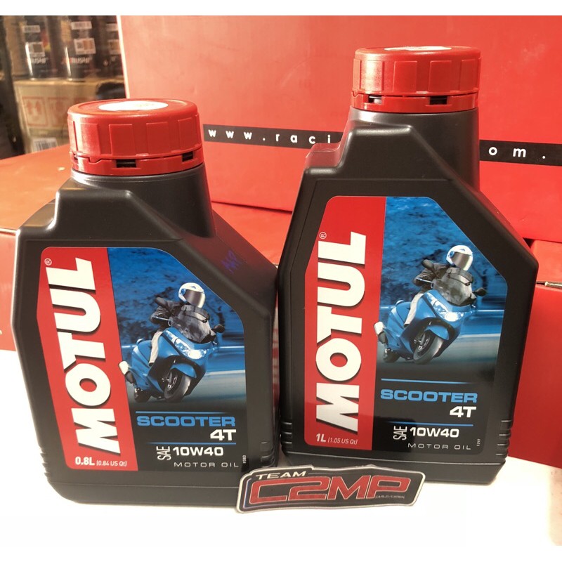 Motul Engine Oil Scooter 4t sae 10w40 1liter and 800ml | Shopee Philippines