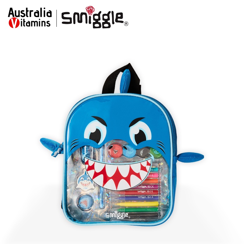 Smiggle Shark Backpack Kit 6+ | Shopee Philippines