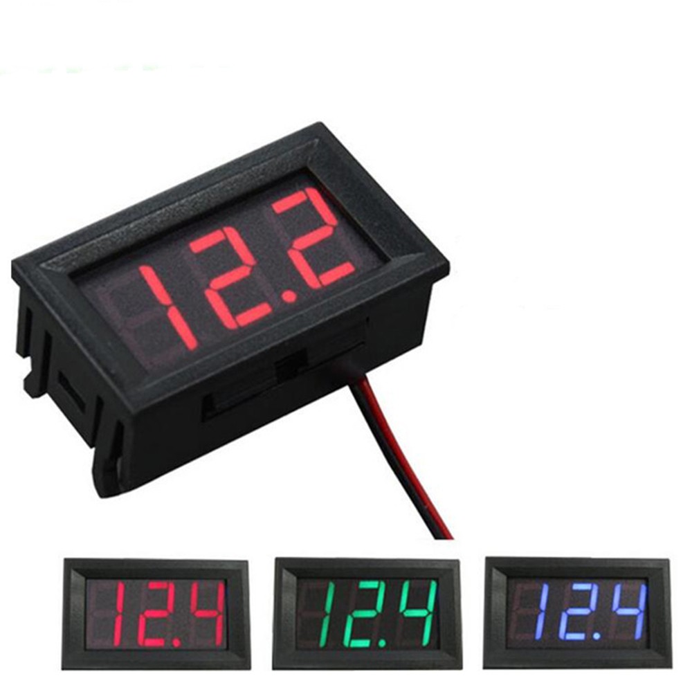 Digital Display Voltmeter Mini Digital Voltmeter Ammeter LED Digital ...
