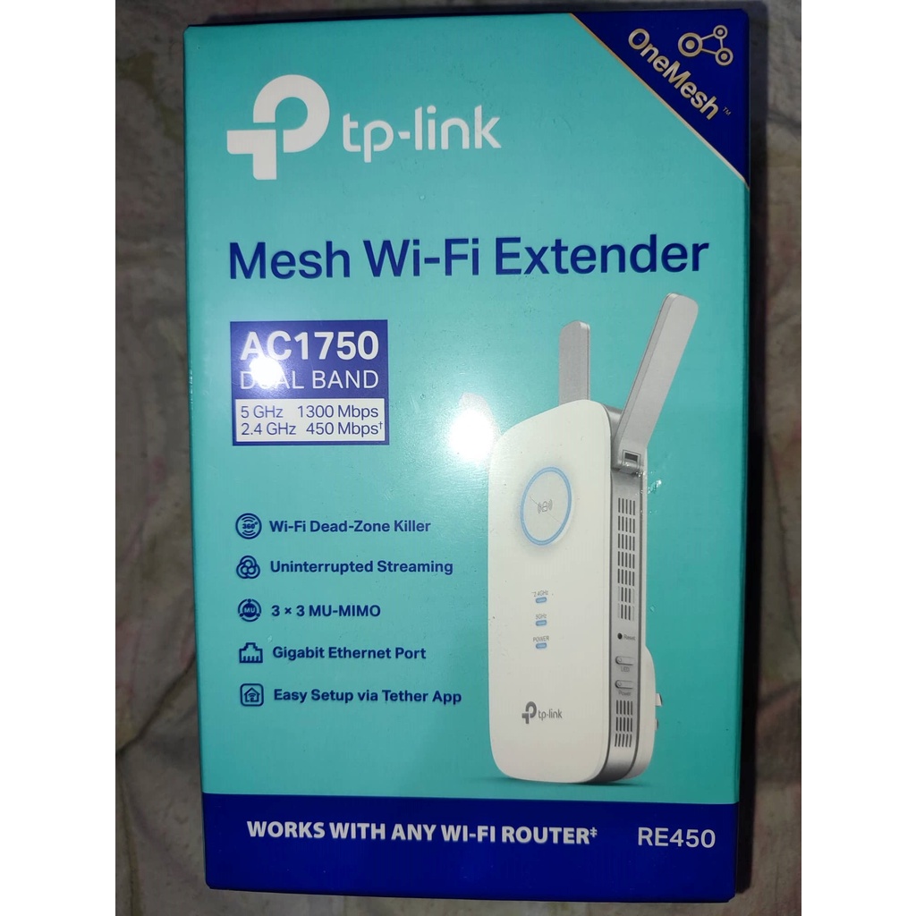 TP-Link RE450 AC1750 OneMesh Dual Band Gigabit Wi-Fi Range Extender ...