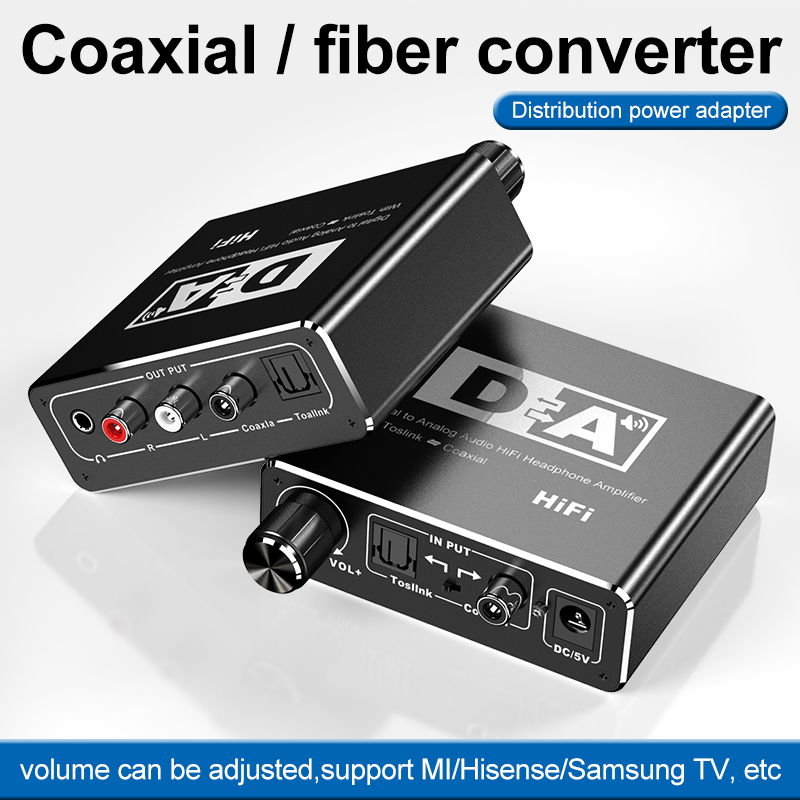 Coaxial / Fiber Converter Digital Audio Converter Digital to Analog ...