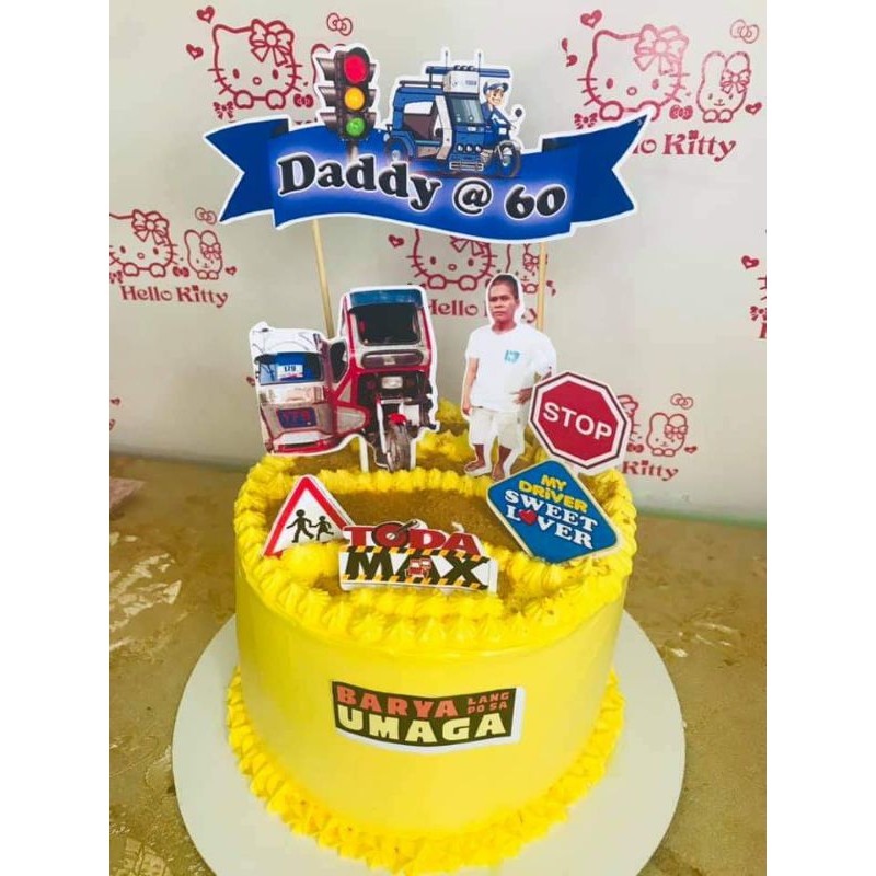 Trycicle Driver Theme cake topper | Shopee Philippines