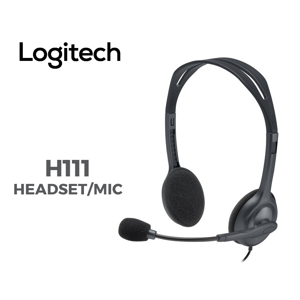 Logitech H111 3.5mm Multi-Device Headset Over the Ear Headphones ...