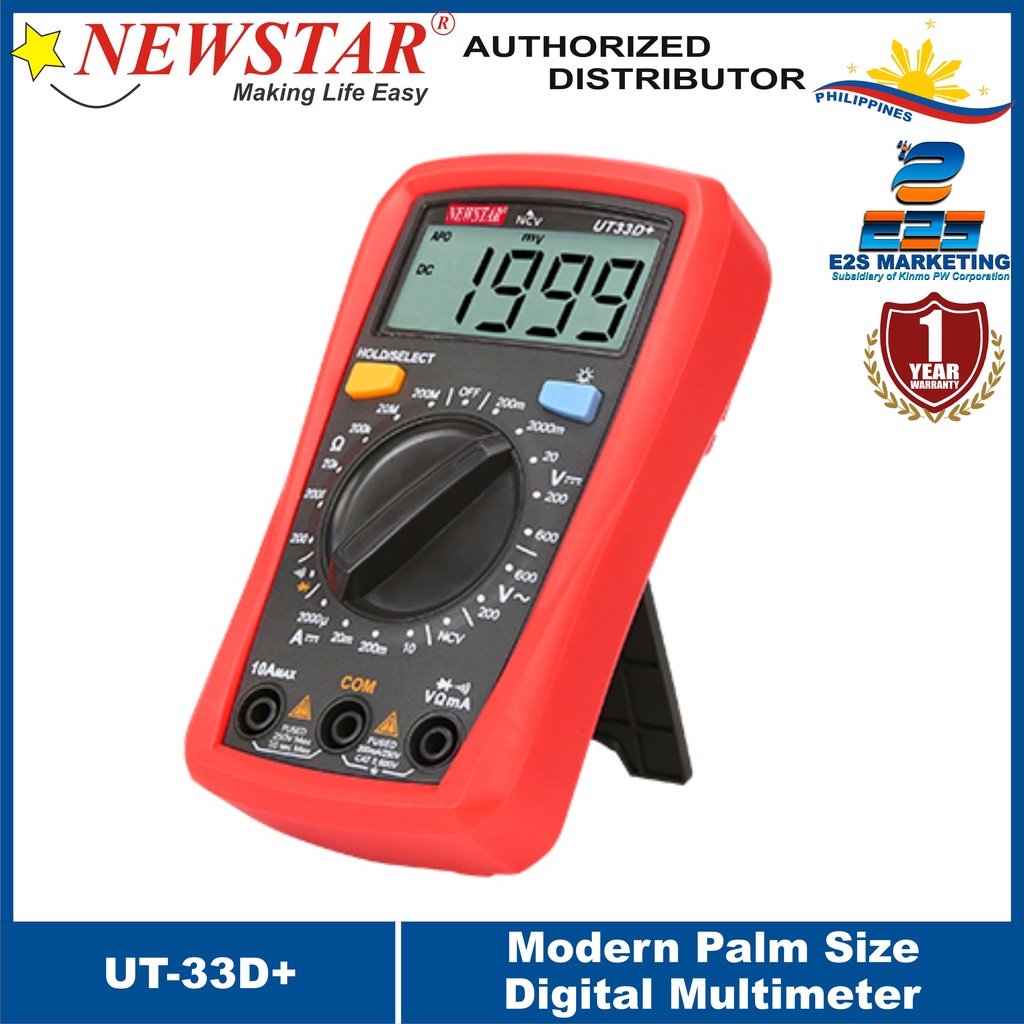 Newstar Modern Palm Size Digital Multimeter UT-33D+ | Shopee Philippines