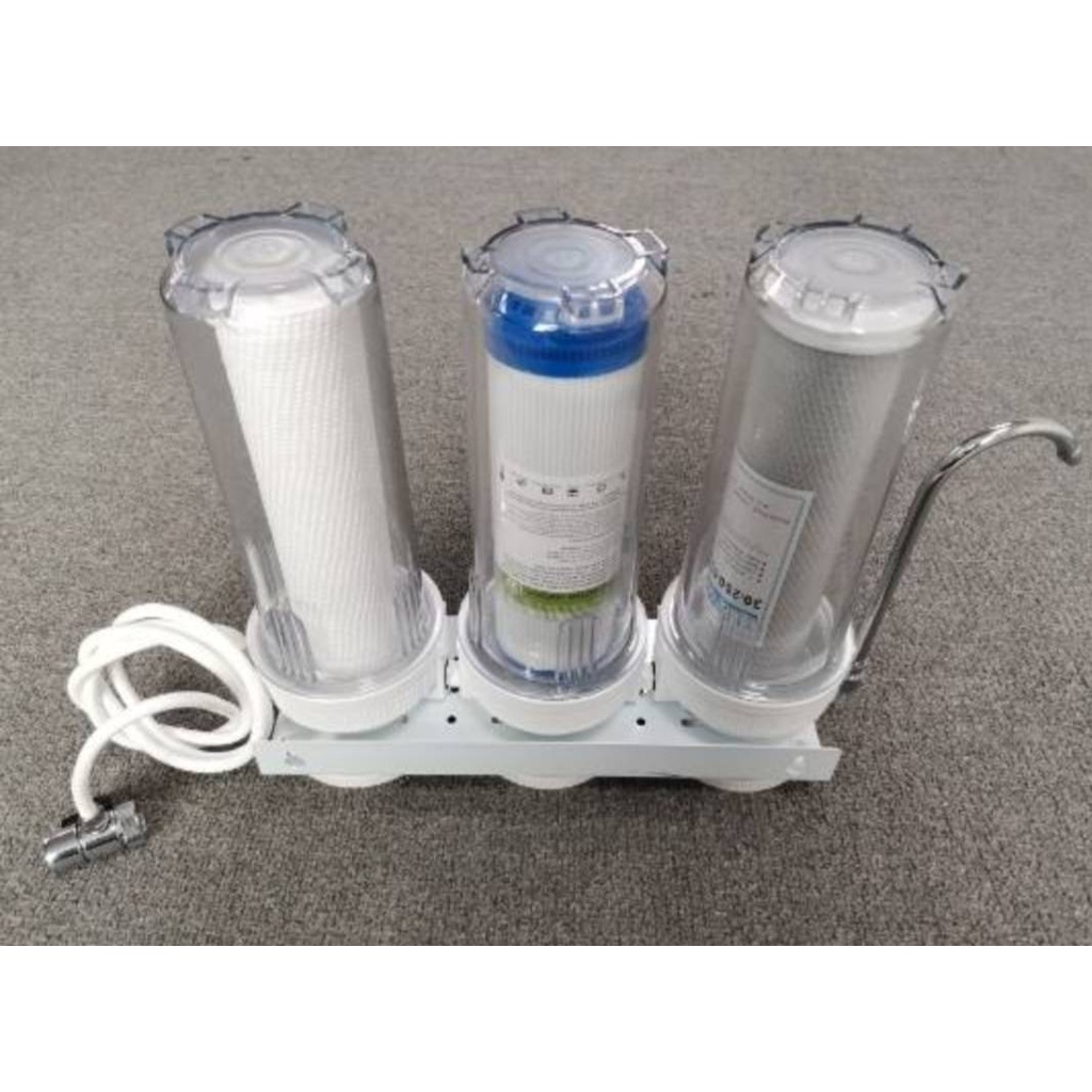 3 or 2 or 1 Stage Counter Top Water Purification Filter Set - with ...