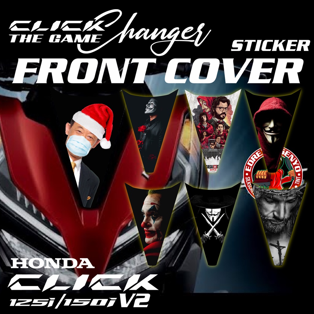 HONDA CLICK FRONT PANEL COVER STICKER V2 NEW! | Shopee Philippines
