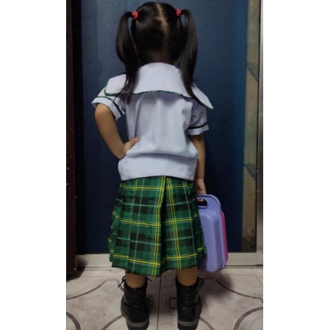 Blouse School Uniform (Checkered Green) | Shopee Philippines