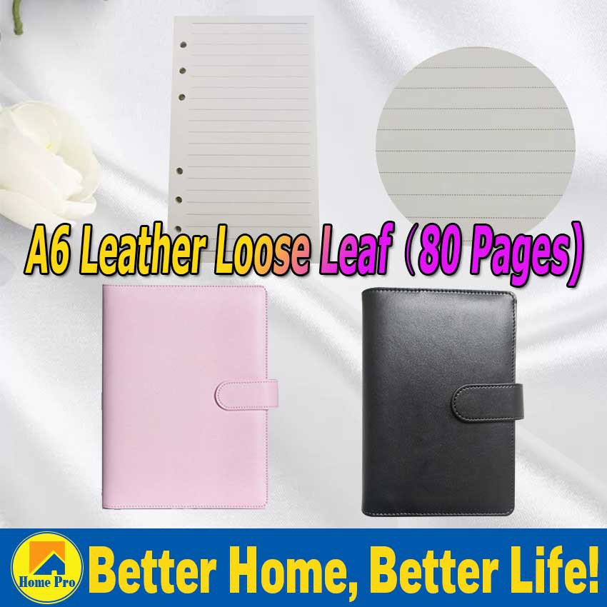 A6 Macaron Notebook PU Binder With Inner Paper Diary Journal Binder ...