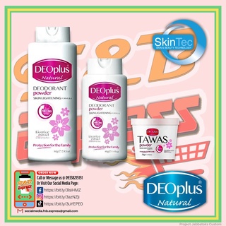 DeoPlus Natural Tawas Powderw/licorice 50g | Shopee Philippines